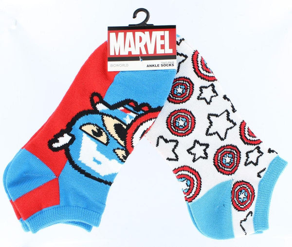 Captain America Ankle Socks 2-Pack - ToynkDownUnder