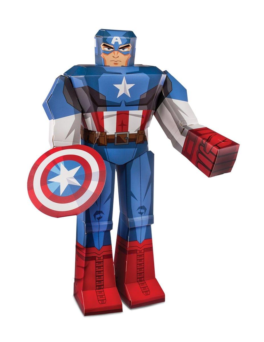 Marvel Blueprint Paper Craft 12" Figure: Captain America - ToynkDownUnder